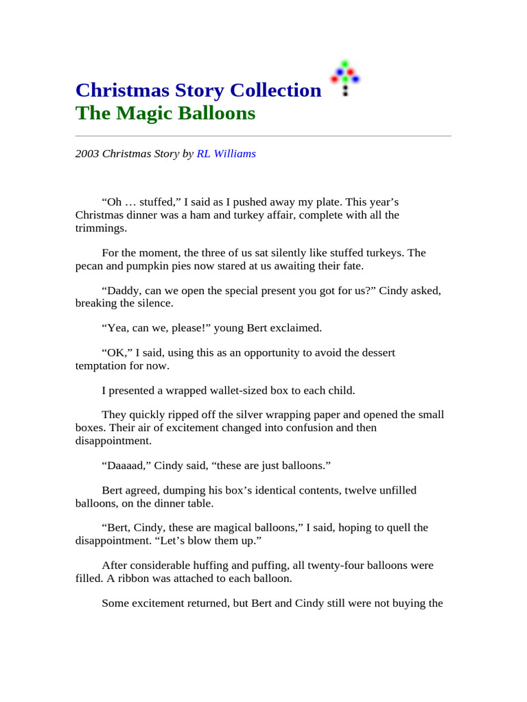 The Magic Balloons | PDF