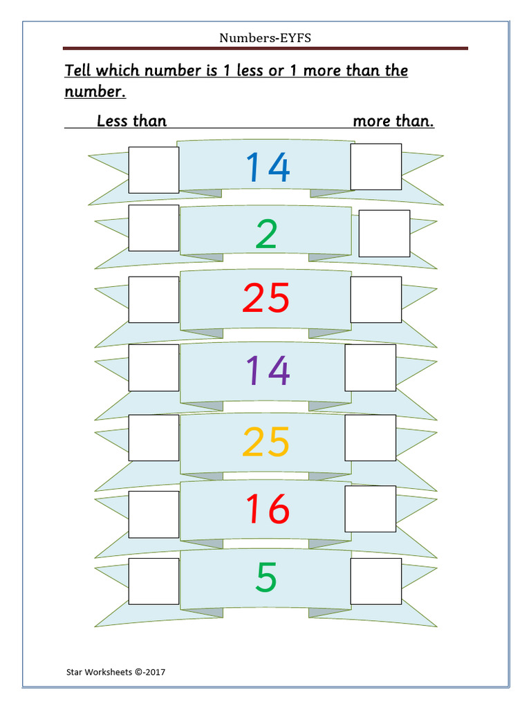 One More One Less Numbers Counting Up To 30 | PDF
