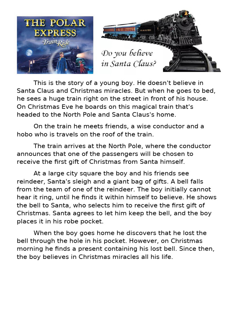 The Polar Express Reading Comprehension Exercises - 139711 | PDF