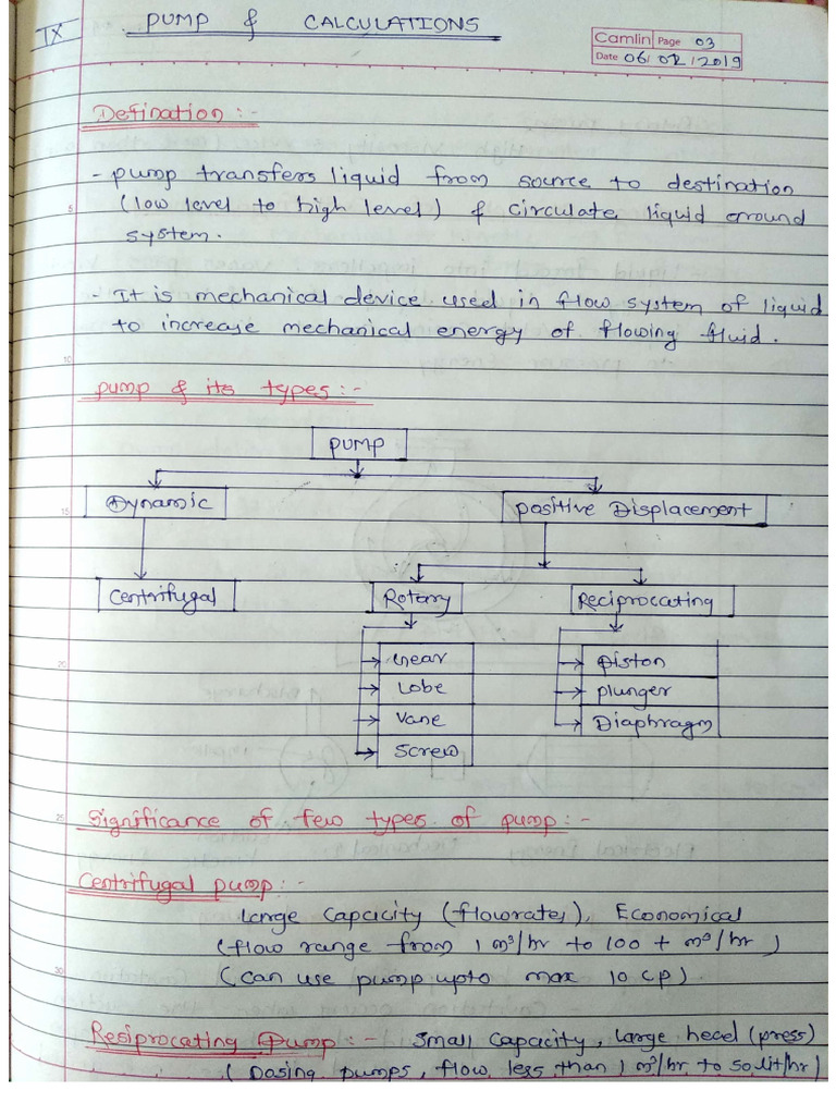 Pumps and Calculations | PDF