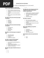 Asbestos Awareness Quiz Answers | PDF | Asbestos | Medicine