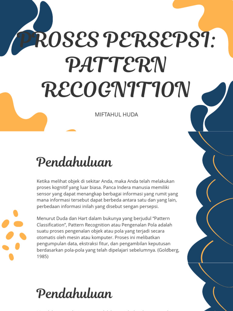 Proses Persepsi Pattern Recognition | PDF