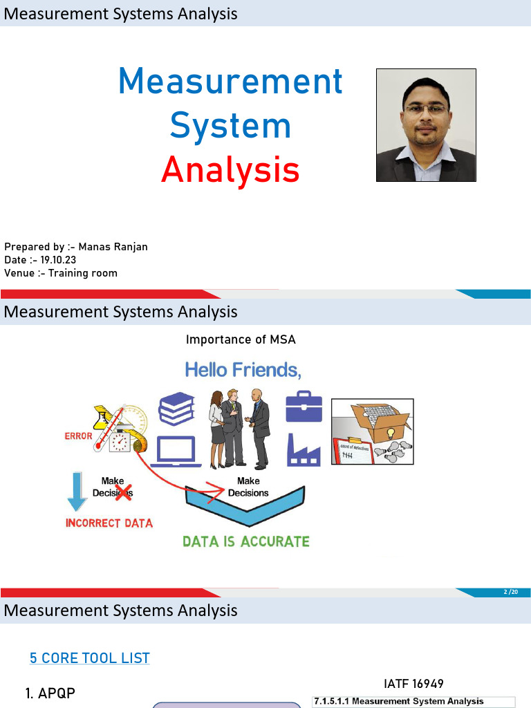 MSA - Measurement System Analysis & Questions | PDF | Science | Metrology