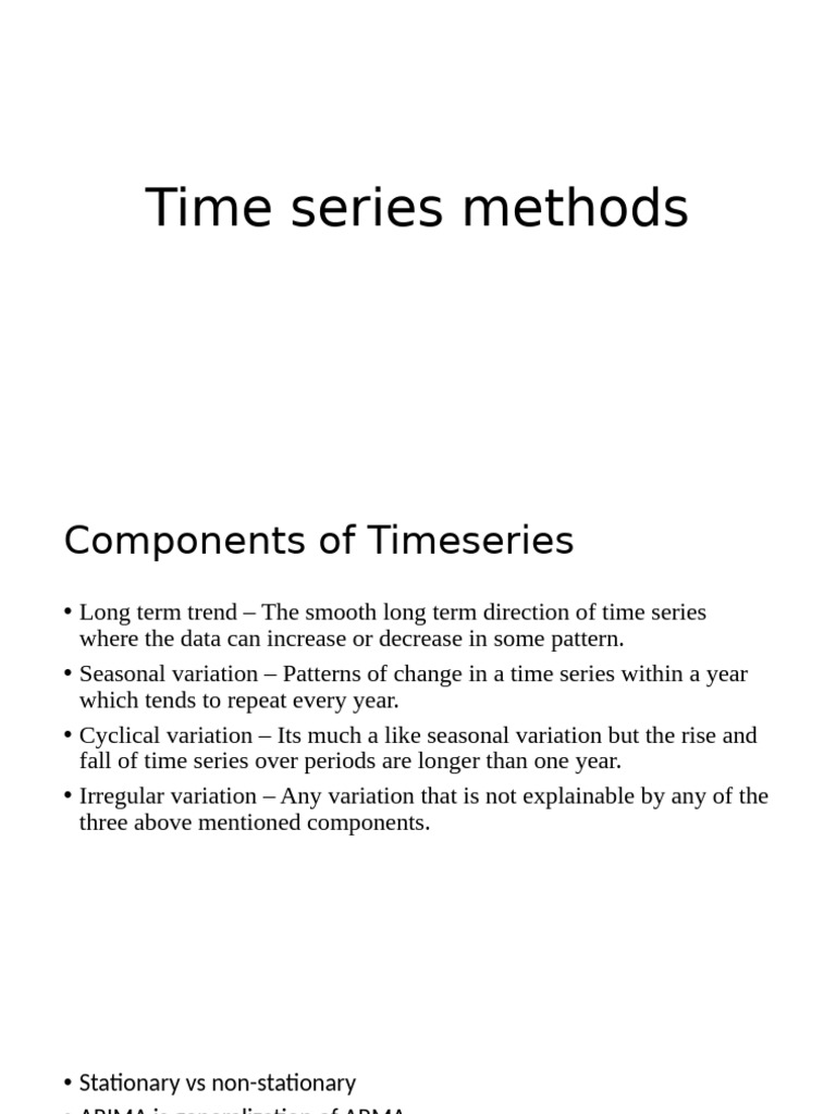 Time Series Methods Pdf