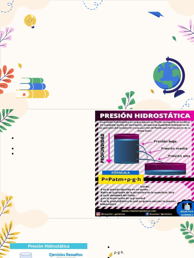 Presion Hidrostatica | PDF | Presión | Densidad