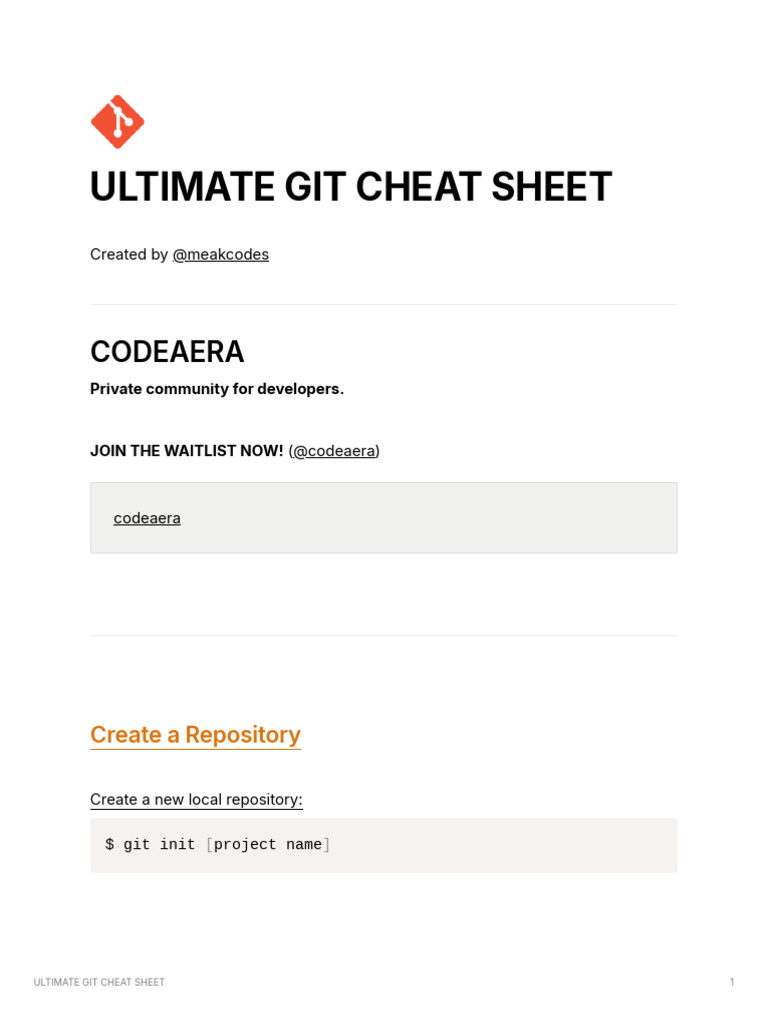 Essential Git Commands Cheat Sheet | PDF | Computer File | Computing