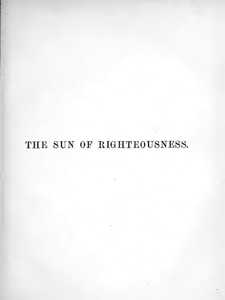 (RS) The Sun of Righteousness | PDF | Jesus | Justification (Theology)