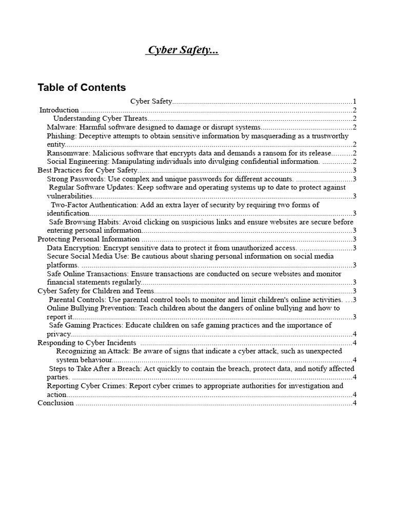 Cyber Safety.. | PDF | Malware | Cybercrime