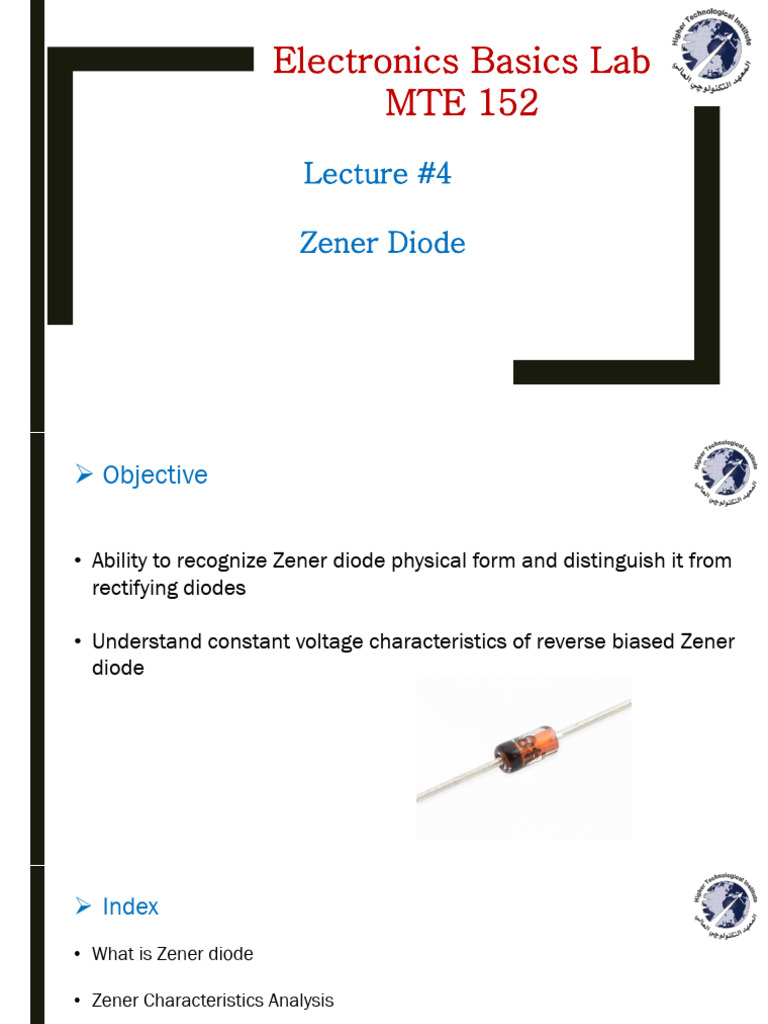 Lec 4 Zener Diode | PDF | Diode | Semiconductors