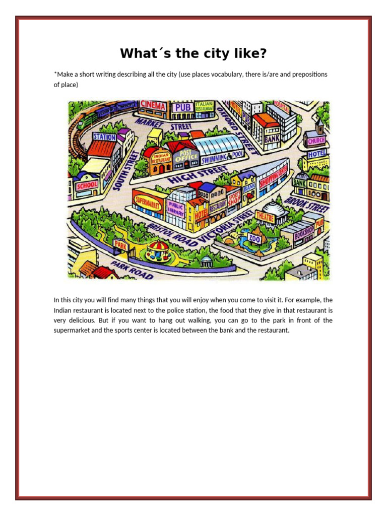 City Writing Activity | PDF