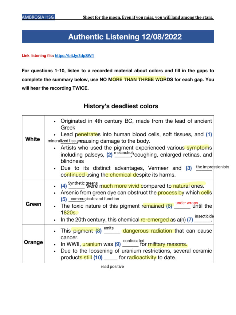 Deadly Colors in Art History | PDF