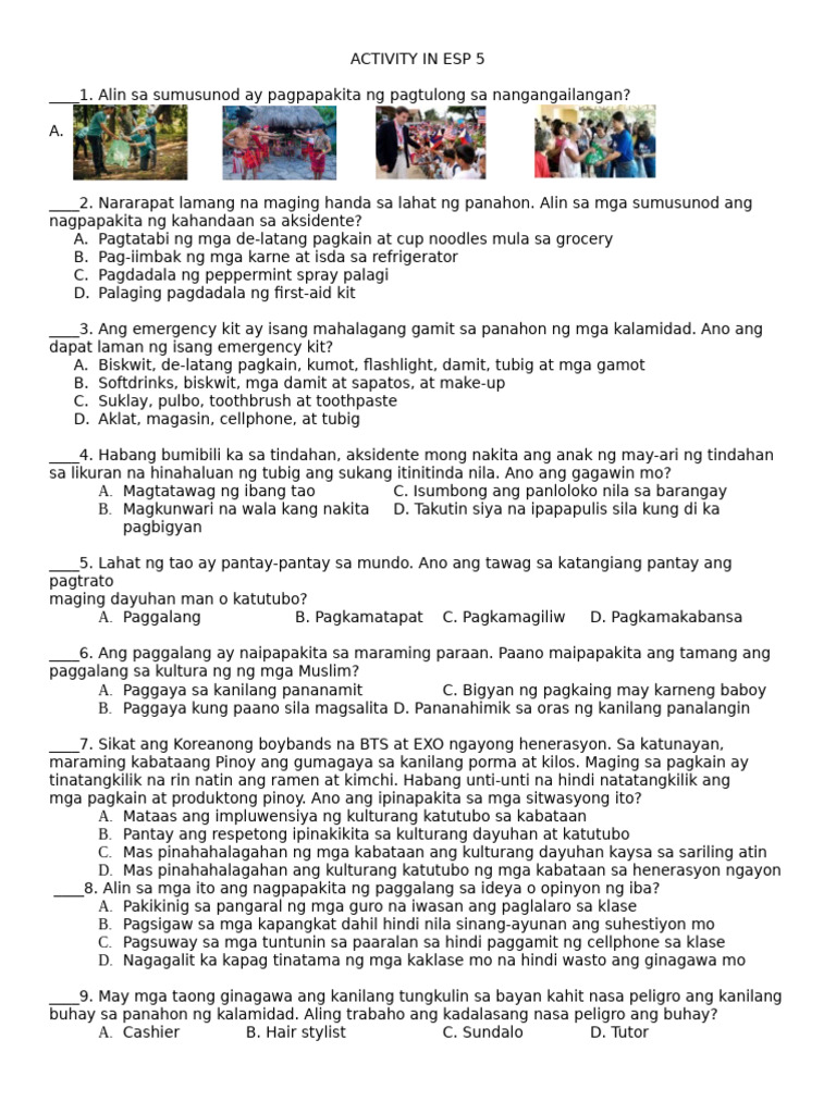 Activity in Esp 5 | PDF