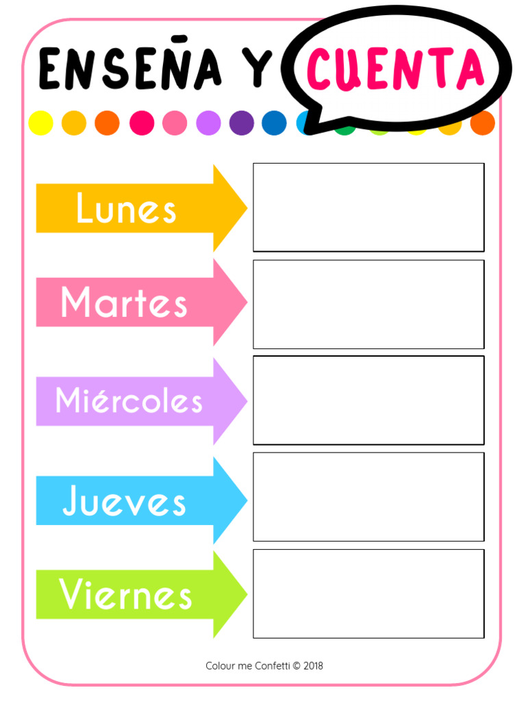 Recursos educativos de Colour Me Confetti | PDF