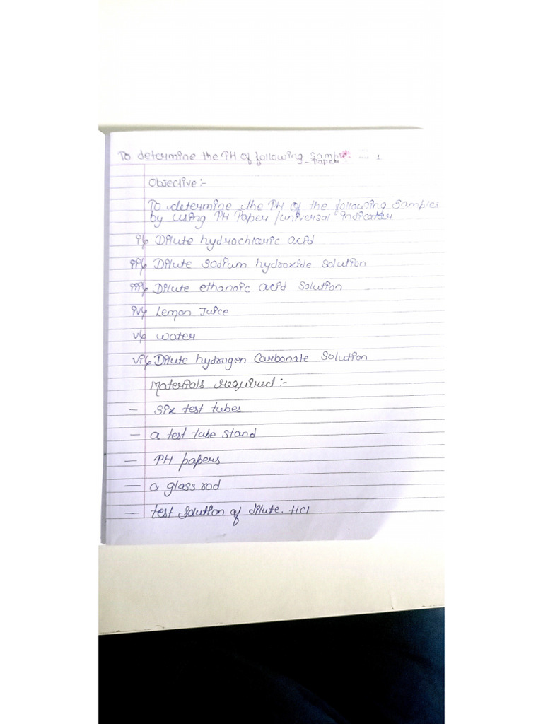 Full Chemistry Practical Class 10 All Experiments | PDF