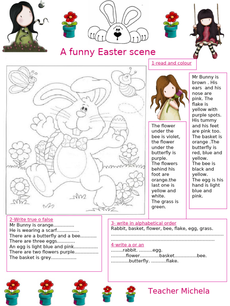 Easter Bunny A Funny Easter Scene Fun Activities Games Icebreakers ...