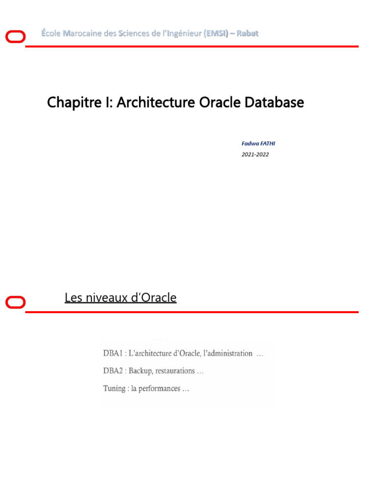 Architecture et Composants Oracle Database | PDF | Cache (Informatique ...