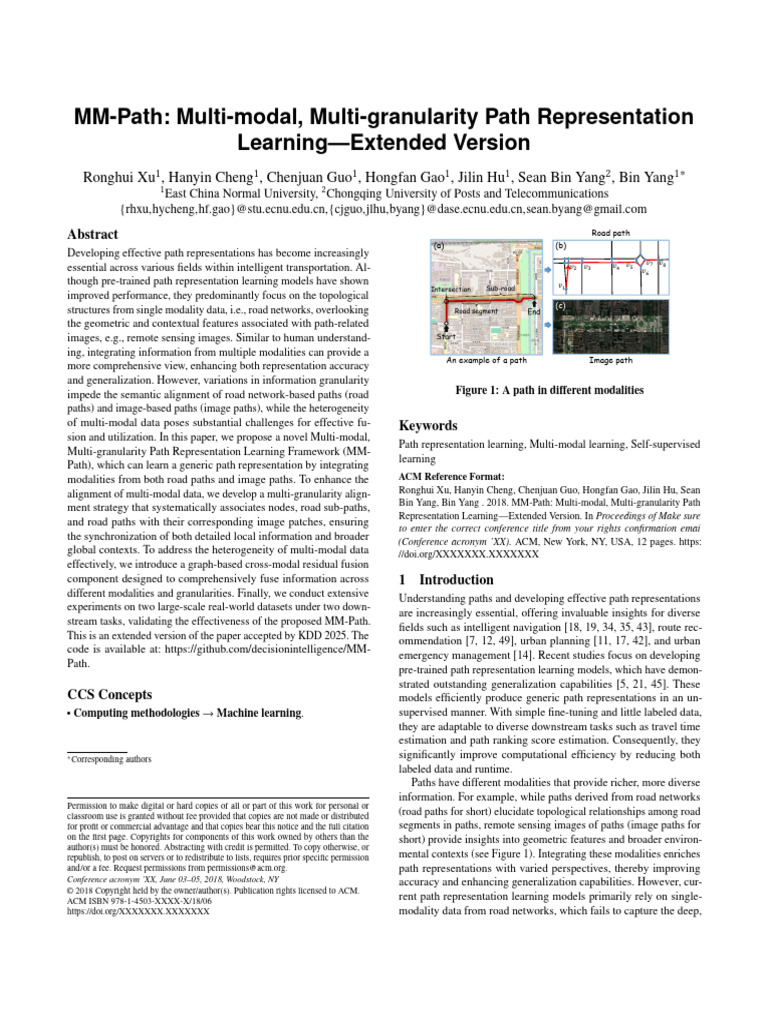 Multi-Modal, Multi-Granularity Path Representation Learning - Extended Version.18428v1 | PDF
