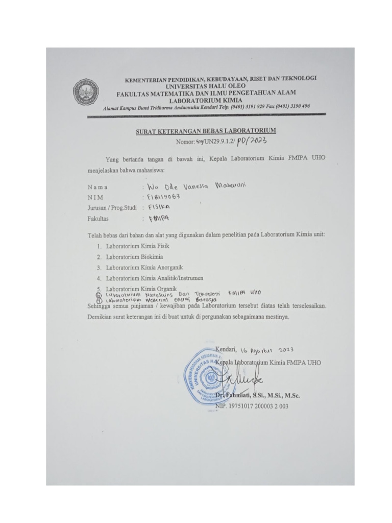 Bebas Lab Kimia | PDF