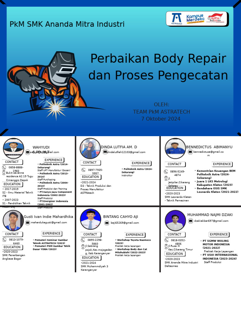 Teknik Body Repair dan Pengecatan | PDF