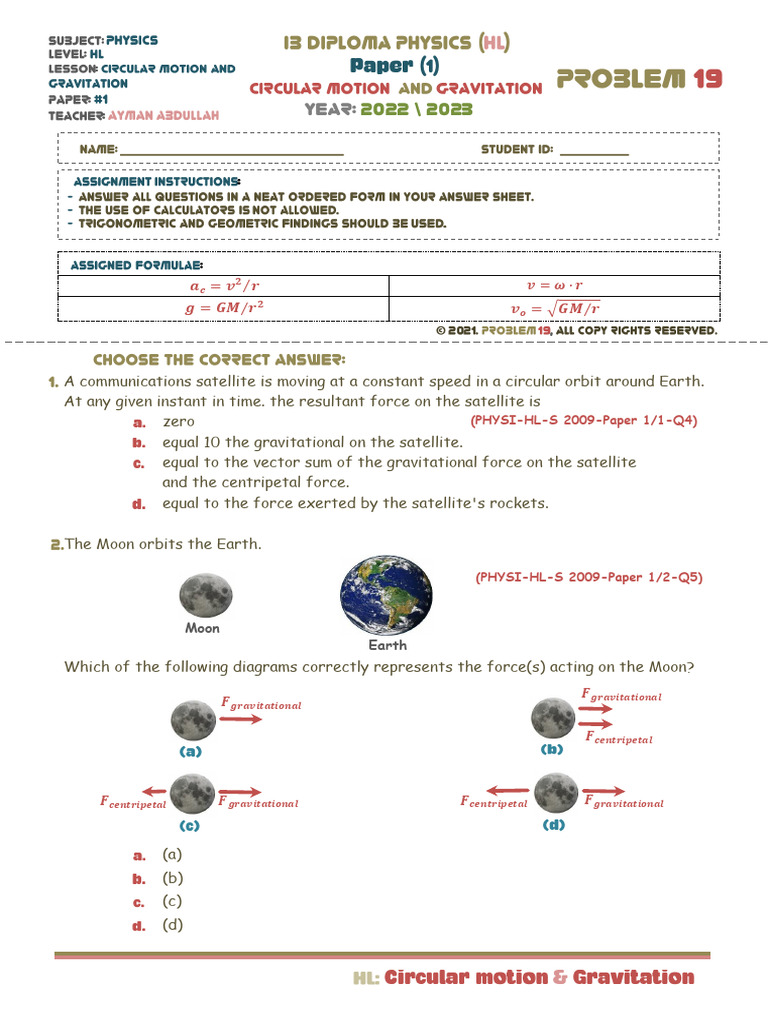 Forces in Circular Motion and Gravity | PDF | Force | Mass