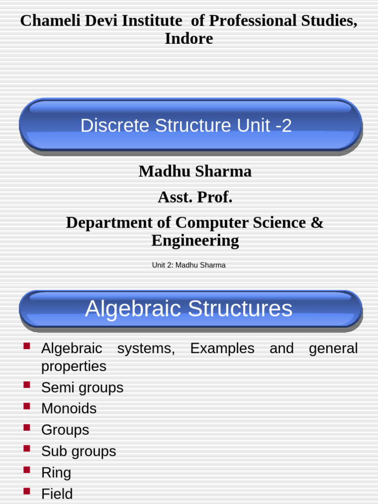 Unit 2 Discrete Structure Pdf Group Mathematics Mathematics