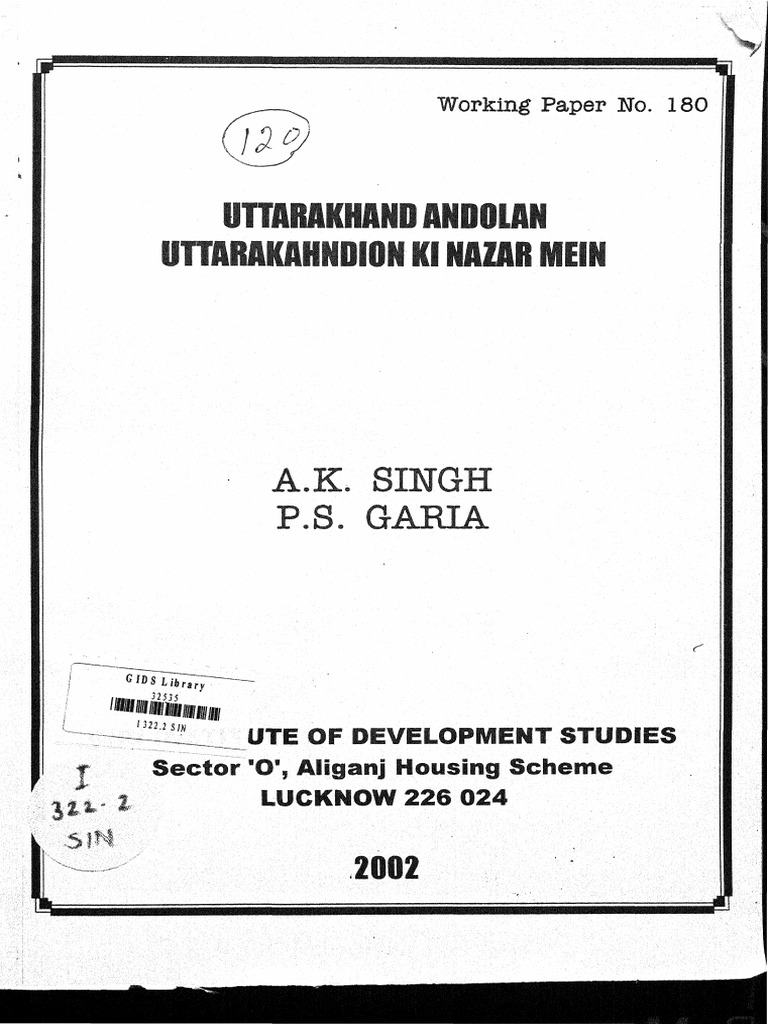 2015 275038 Uttarakhand-Andolan | PDF