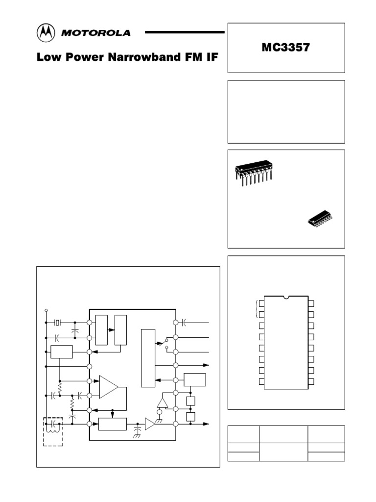 MC 3357 | PDF | Amplifier | Detector (Radio)