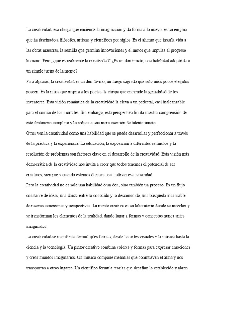 Un Fluir de Ideas | PDF | Creatividad | Experiencia