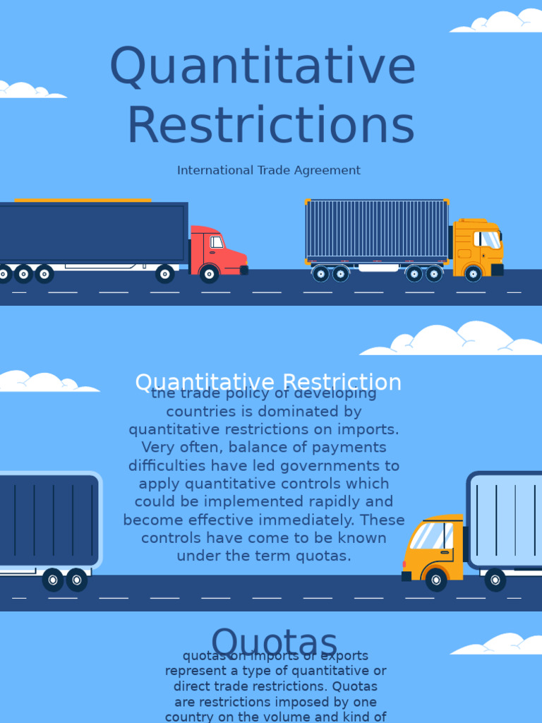 Ita Quantitative Restrictions | PDF | Tariff | Non Tariff Barriers To Trade