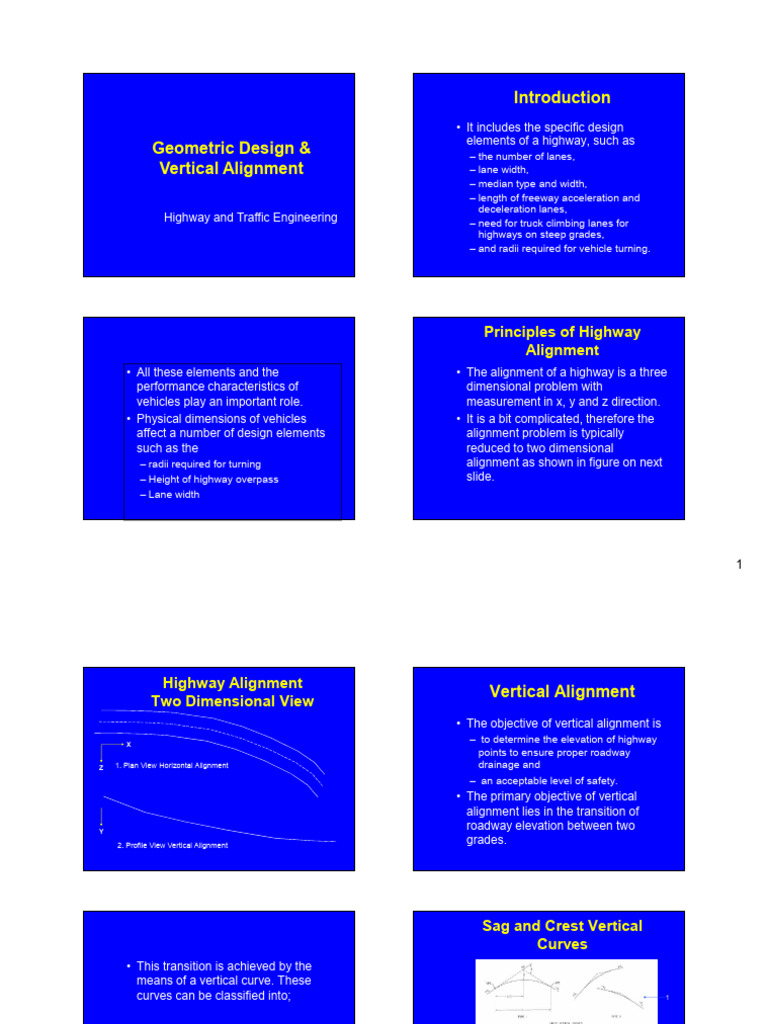 Geometric Design and Vertical Curves Compatibility Mode | PDF | Slope | Geometry