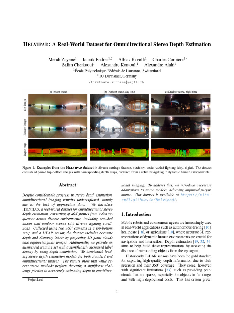 A Real-World Dataset For Omnidirectional Stereo Depth Estimation.18335v1 | PDF | Lidar | Camera