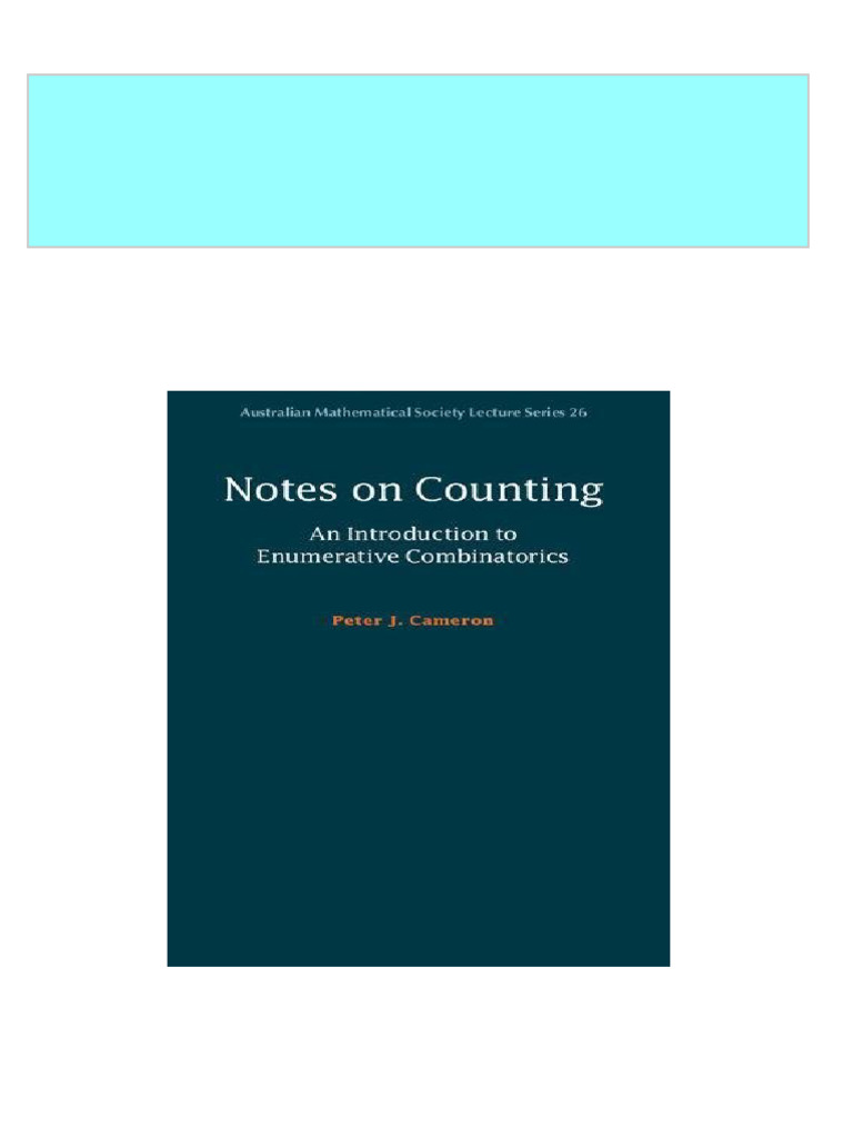 Instant Ebooks Textbook Notes On Counting An Introduction To ... Instant Ebooks Textbook Notes On Counting An Introduction To ...