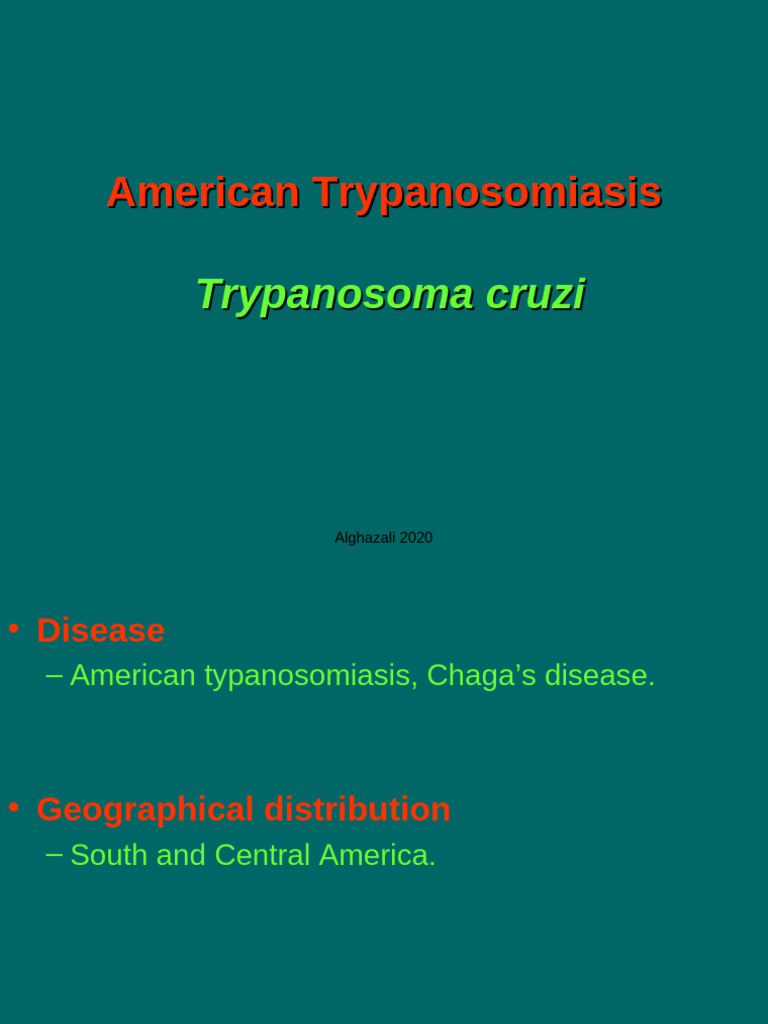 American Trypanosomiasis | PDF | Medical Specialties | Diseases And Disorders
