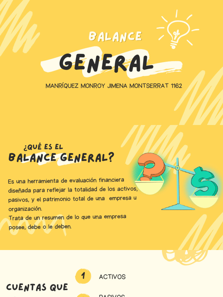Tipos y Estructura del Balance General | PDF | Hoja de balance ...