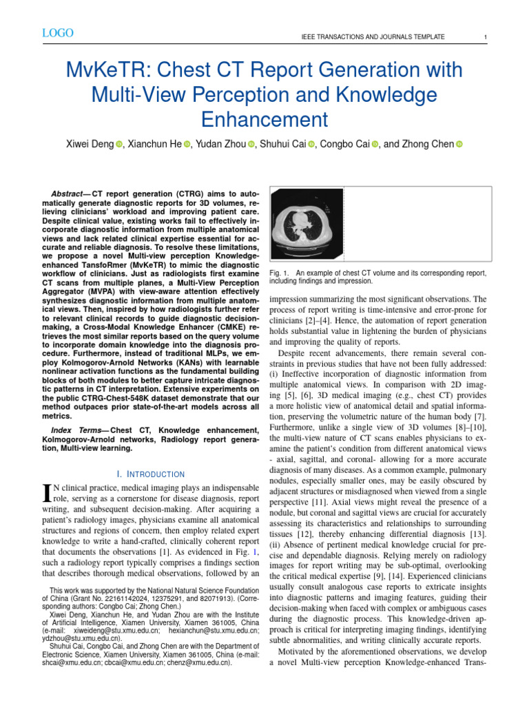 Chest CT Report Generation With Multi-View Perception and Knowledge ...