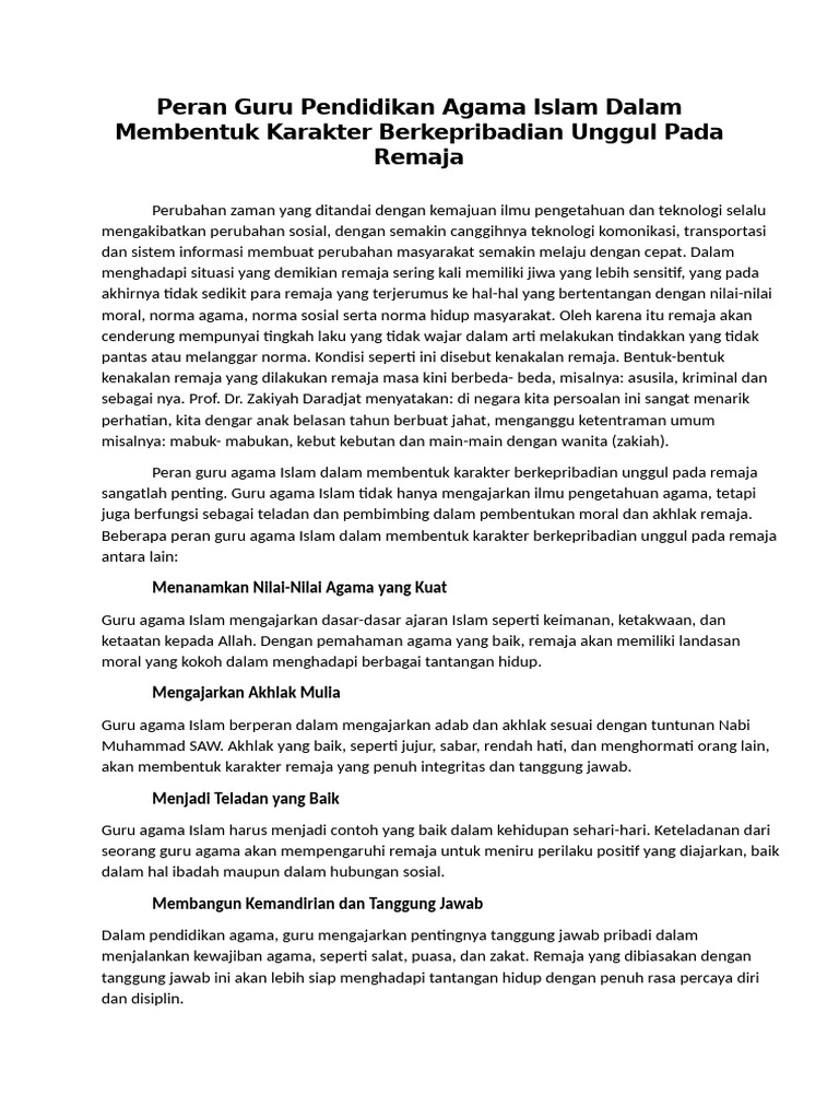 Essay Bahasa Indonesia | PDF