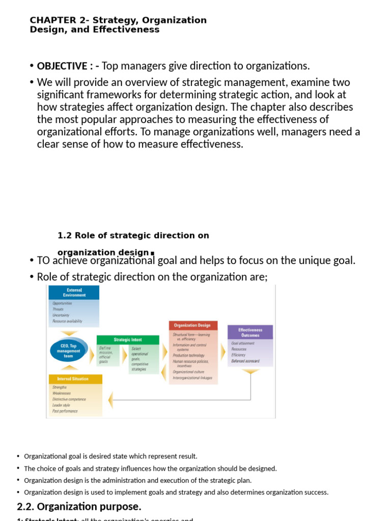 CHAPTER 2 - Strategy, Organization Design, and (Autosaved) | PDF ...