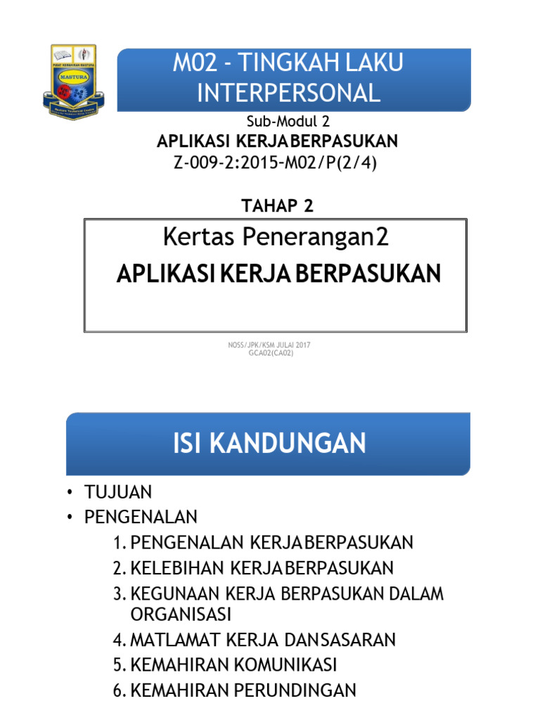 Slide Lev2 Mod2.2-Aplikasi Kerja Berpasukan | PDF