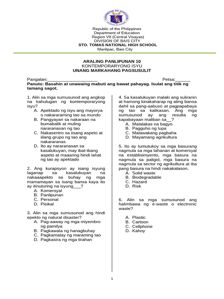 Ap10 1stgrading | PDF