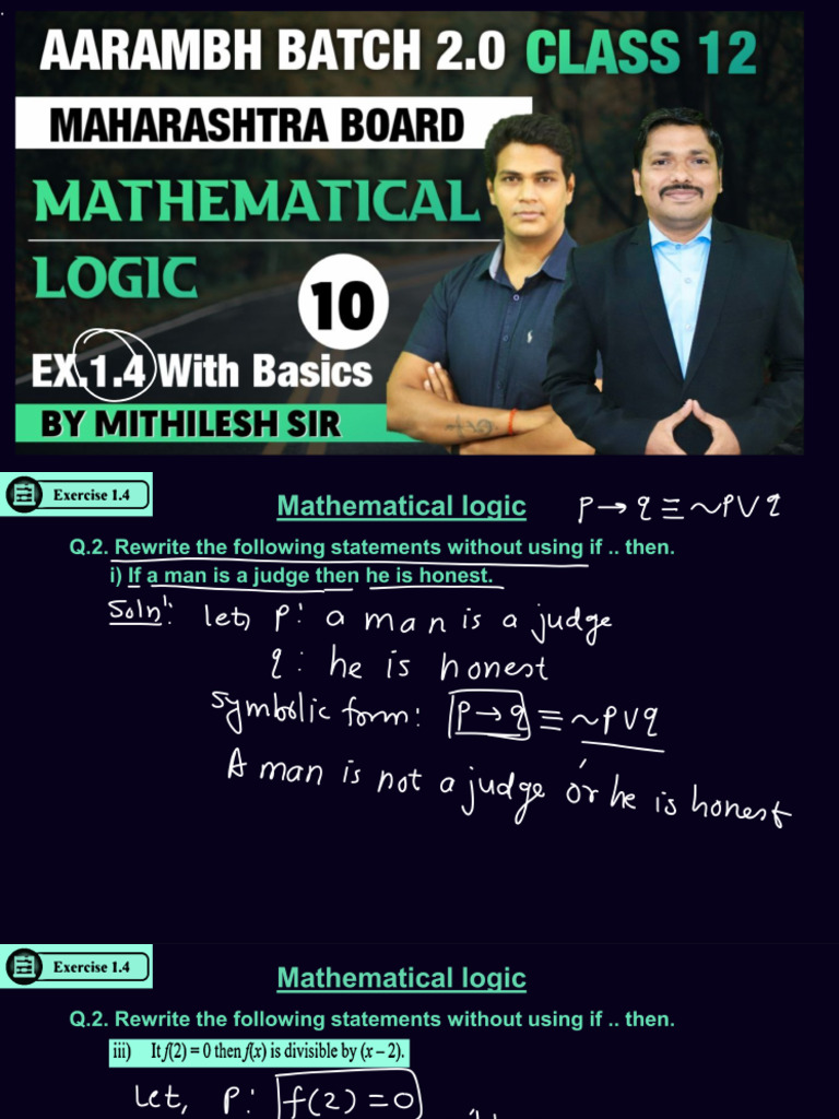 Mathematical Logic Lec 10 | PDF