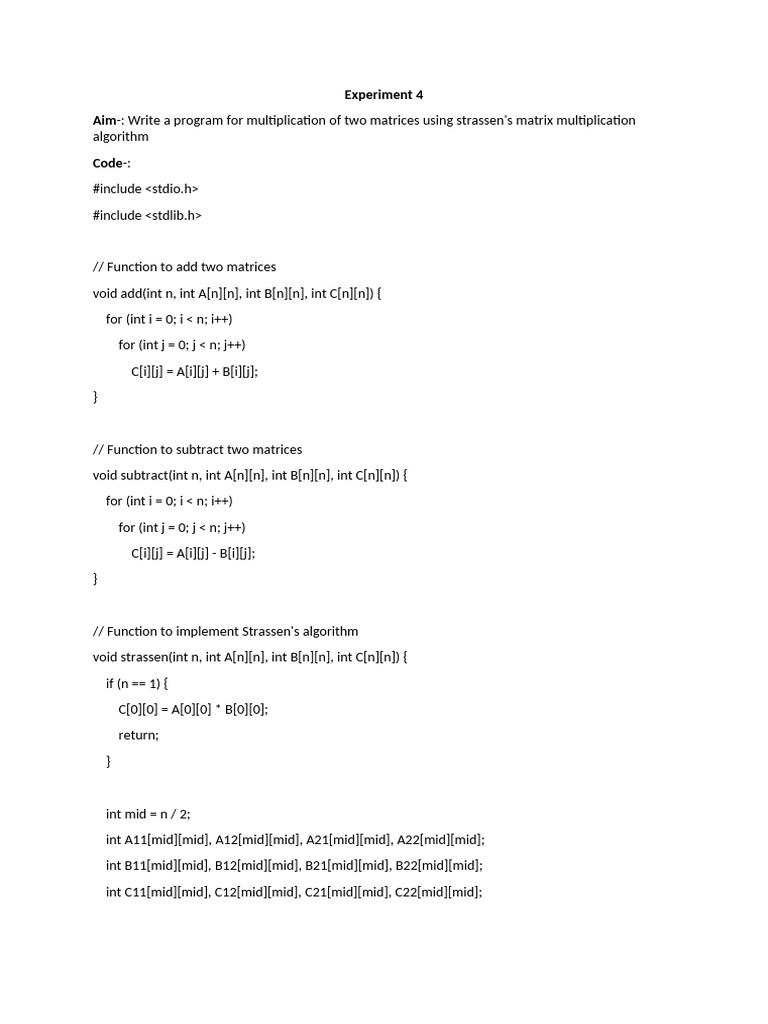 Experiment 4 | PDF | Computer Programming | Mathematical Analysis