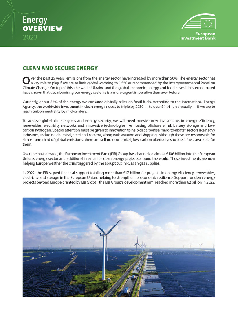 Clean Energy Investment Strategies 2023 | PDF | Renewable Energy | Sustainable Energy