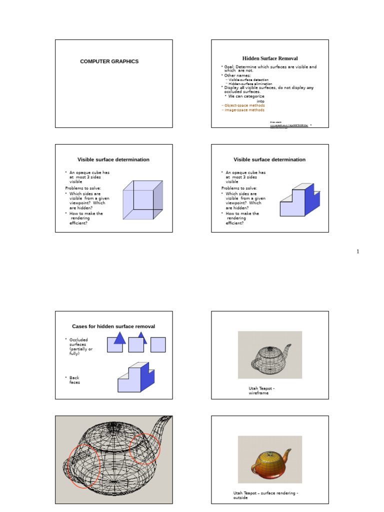 15 Hidden Surface | PDF | Image Processing | 3 D Computer Graphics