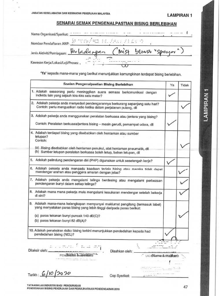 Checklist Mist Blower Activity | PDF