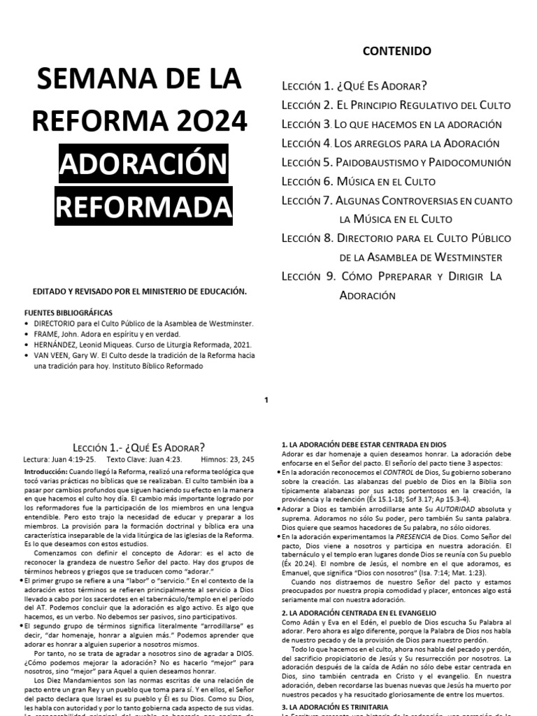 Temario Semana Reforma 2024 | PDF | Biblia | Jesús