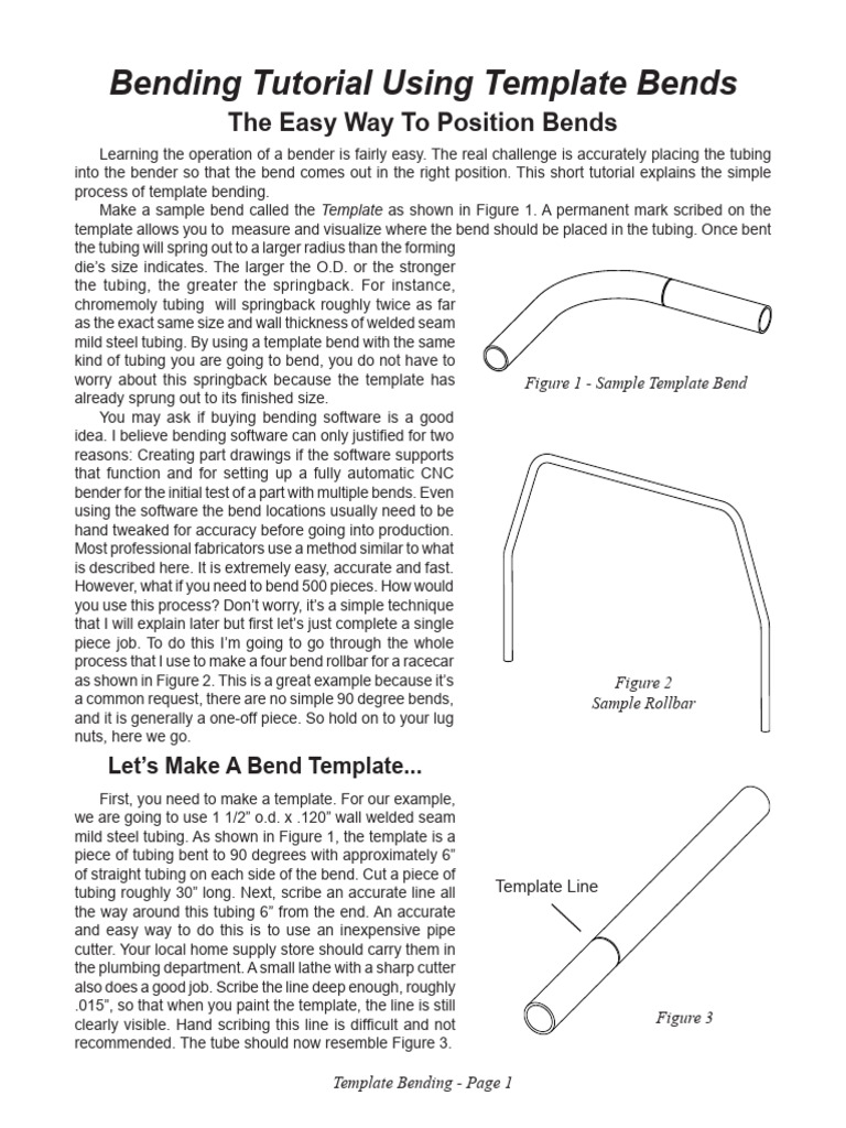 Template Bending Tutorial | PDF | Pipe (Fluid Conveyance) | Mechanical ...