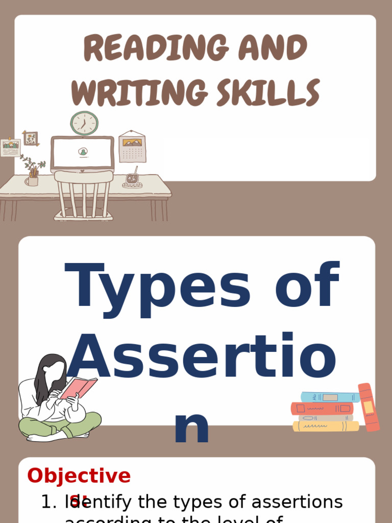 Reading and Writing Skills PPT Types of Assertions - pptx2 | PDF ...