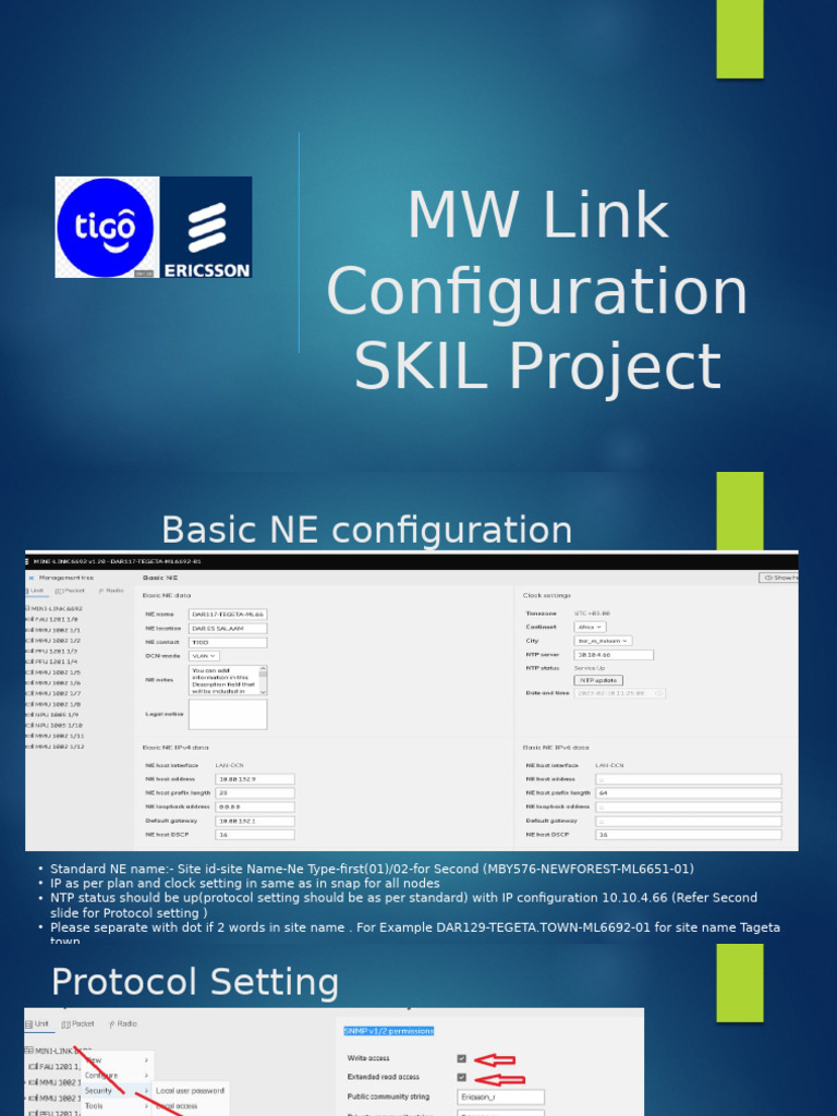 MW Node Link Configuration SKIL Project | PDF | Computer Networking ...