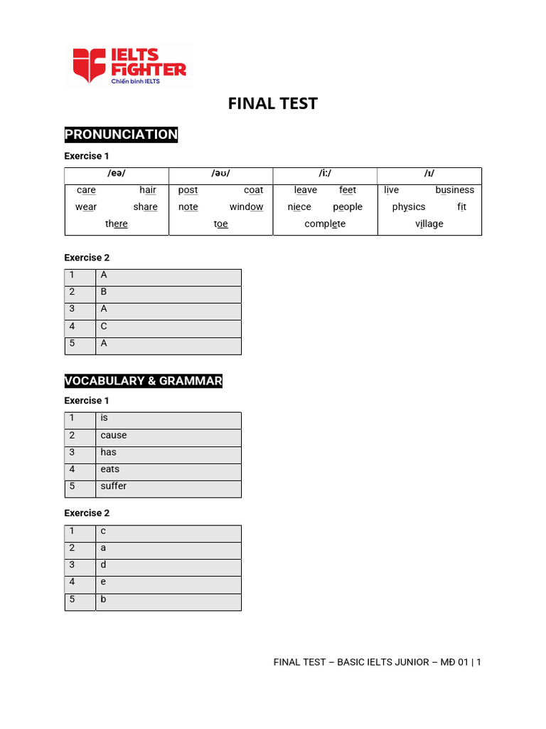 Answer key-CK1-BAIE (10.2020) | PDF