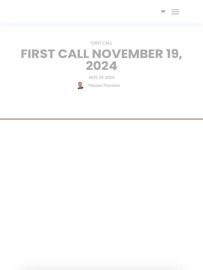 First Call November 19, 2024 - Hedge Fund Telemetry | PDF | Futures ...